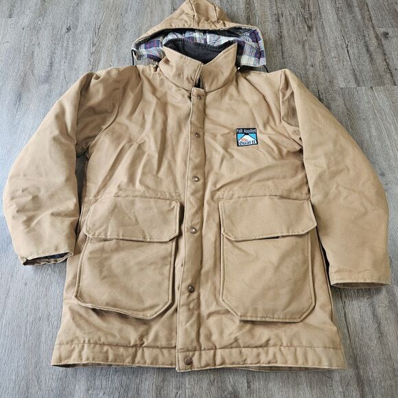 Pella | Jackets & Coats | Vintage Pella Canvas Chore Jacket Flannel ...